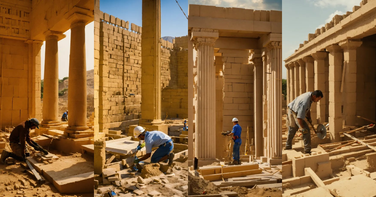 Lexica - A mason working on the king´s Solomon temple construction