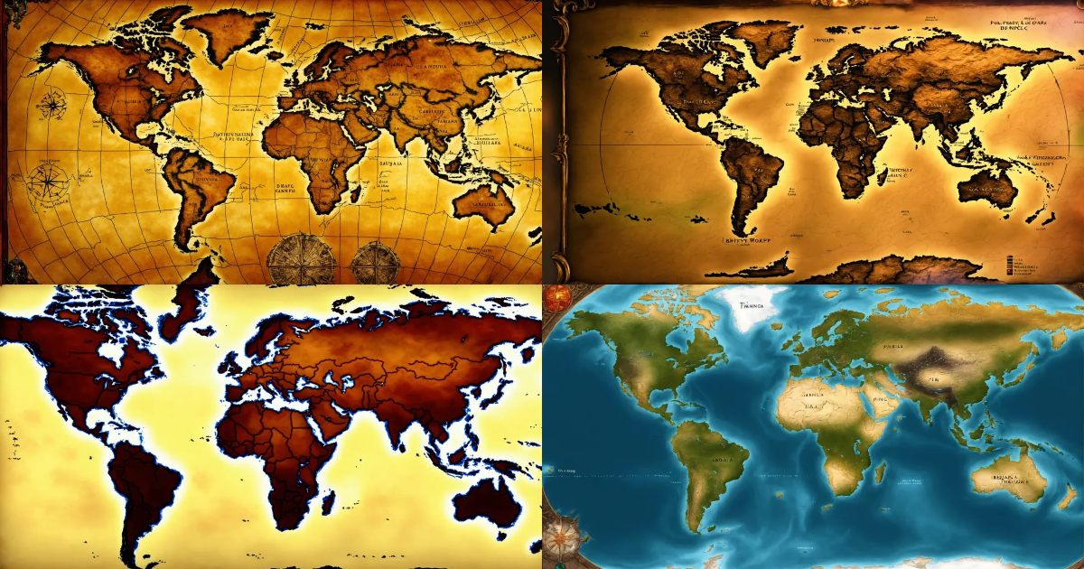 Lexica - World Map. D&D, fantasy, cinematic
