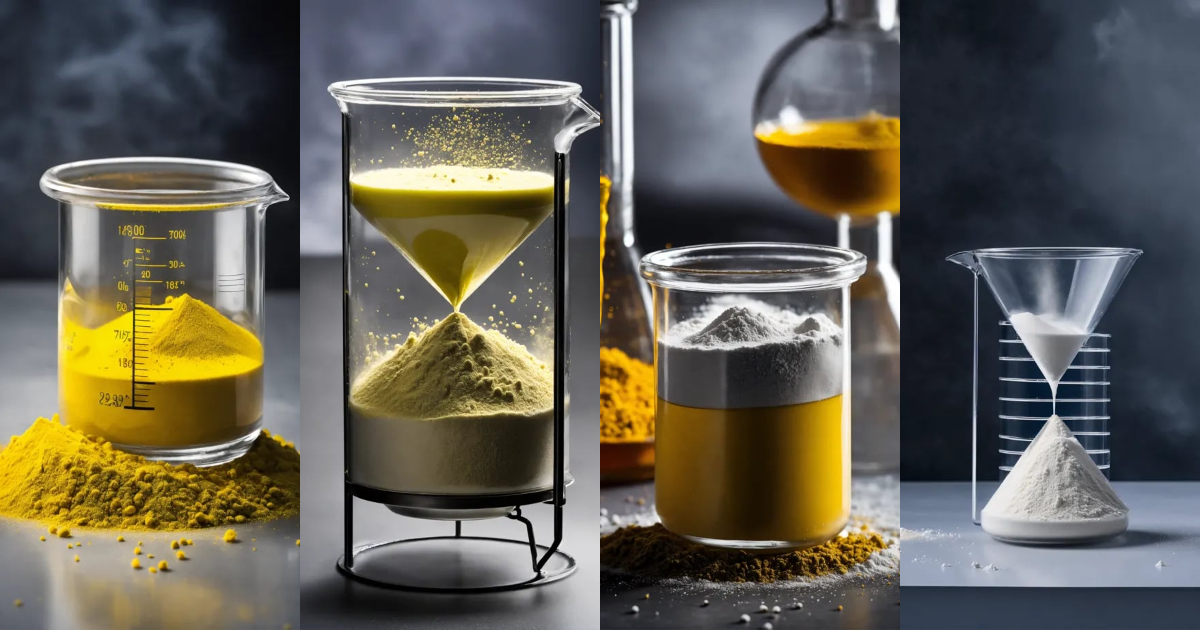 Lexica - Powder in a laboratory beaker in a laboratory environment ...