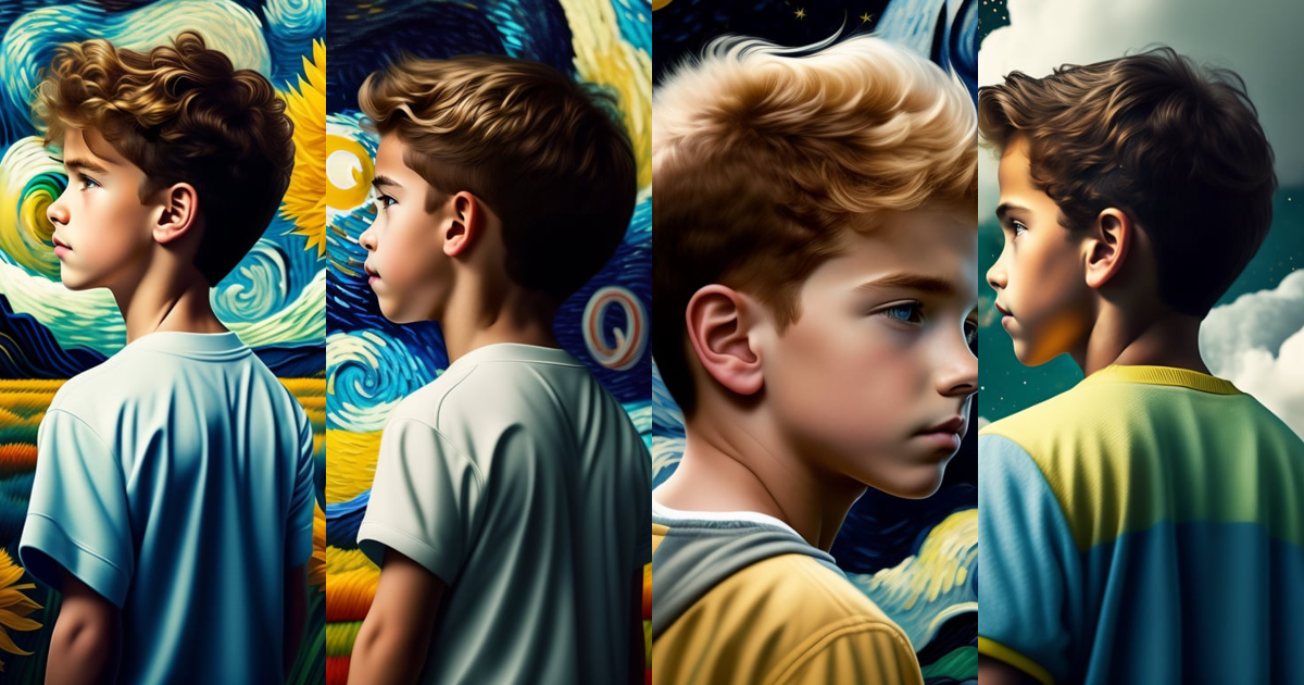 Lexica - An aesthetic boy with his back to the sky, detailed, 8k ...