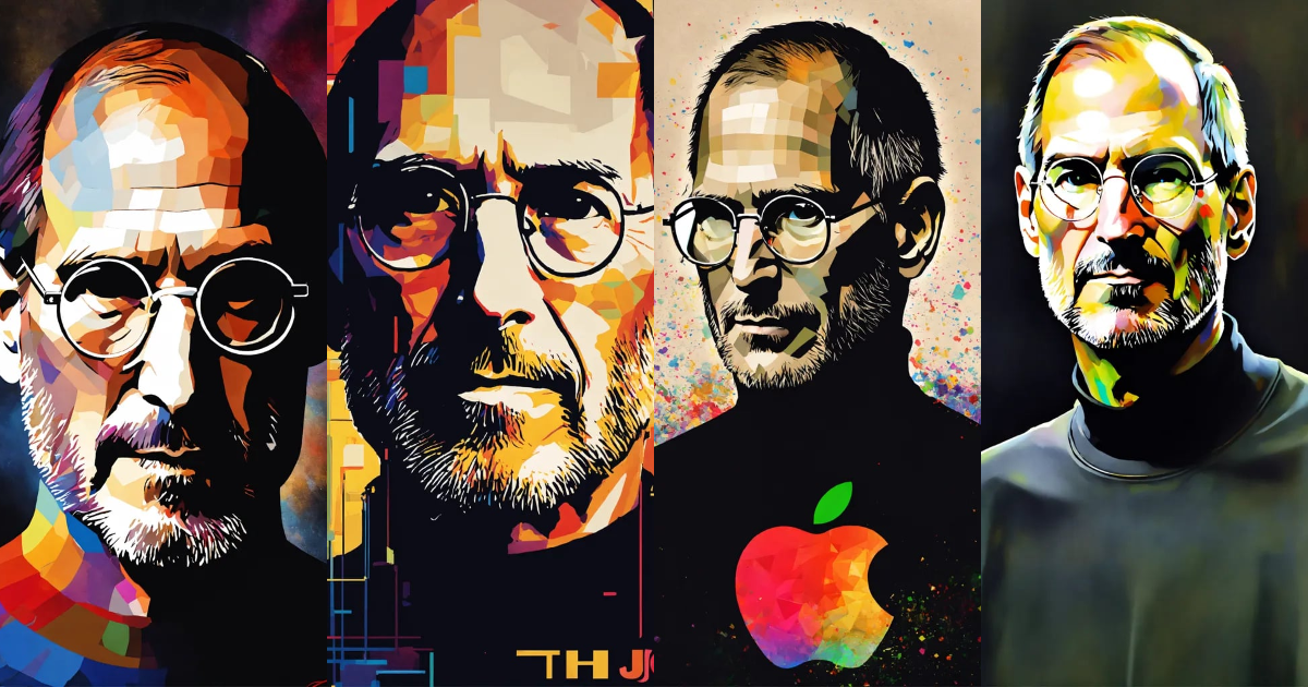 Lexica - The image encapsulates the iconic essence of Steve Jobs, the ...