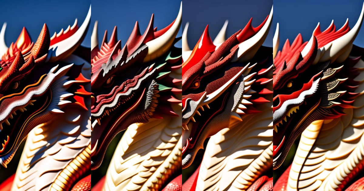 Lexica - Portrait of a china dragon, sharp
