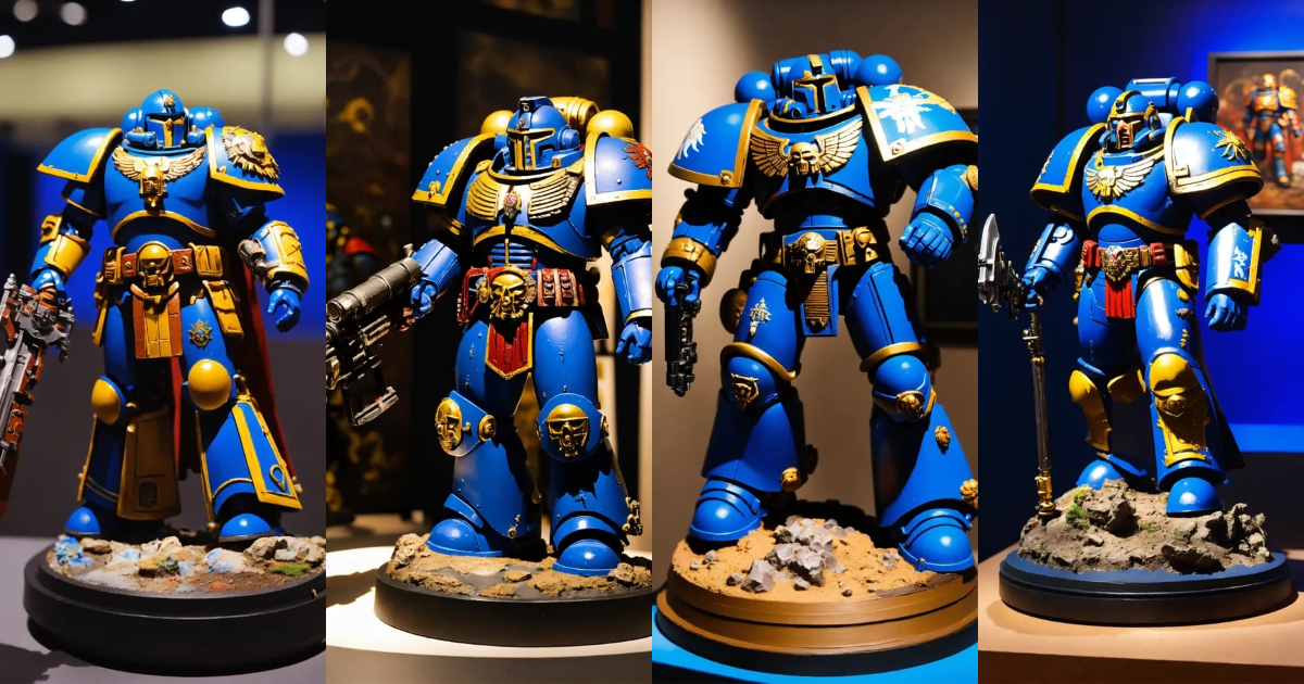Lexica - Photo of a sculpture of warhammer 40k space marine, hand ...
