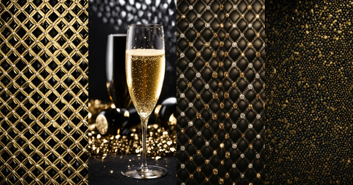 Lexica - All black champagne luxurious background diamonds fancy