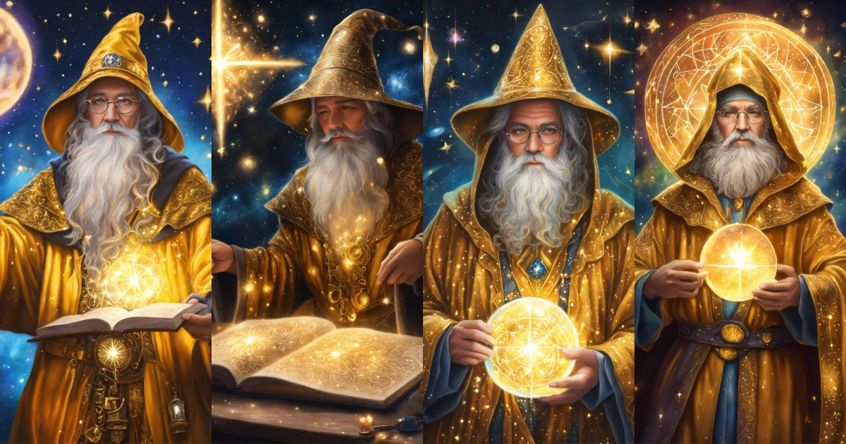 Lexica - Realistic colored pencil drawing of an old alchemist wizard ...