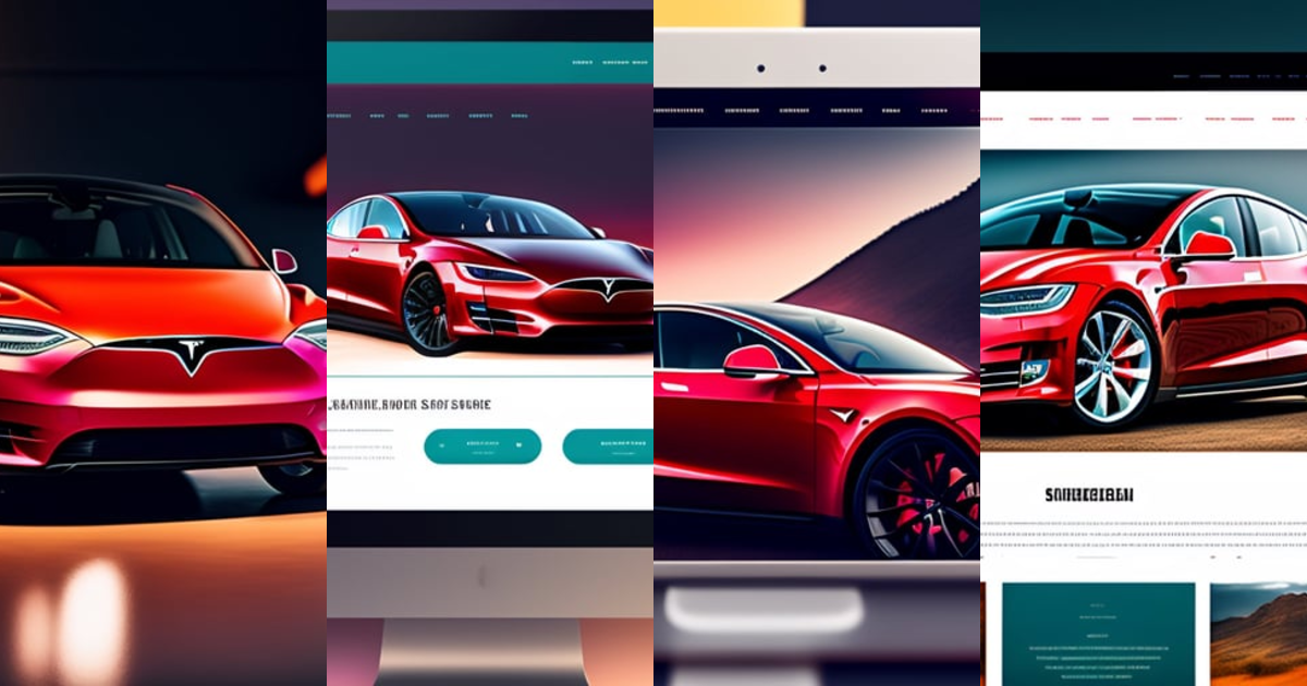 Lexica - Modern website design, tesla style, bright contours, funky ...