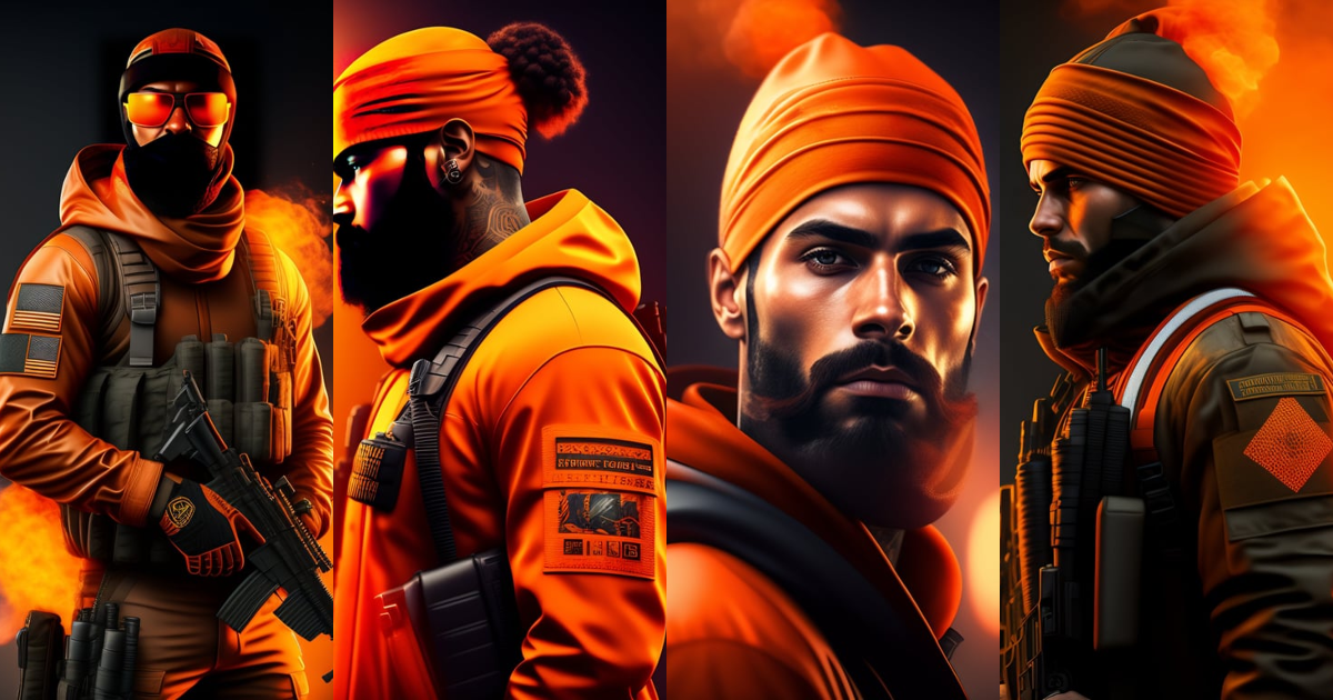 Lexica - CS-GO terrorist man, with bandana, tattoo in the body ...