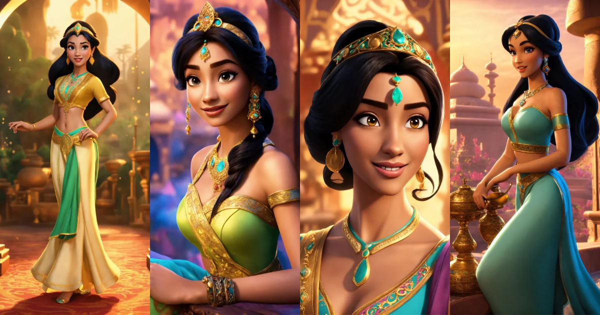 Lexica - Jasmine from aladdin, 3d cartoon, detailed, beautiful