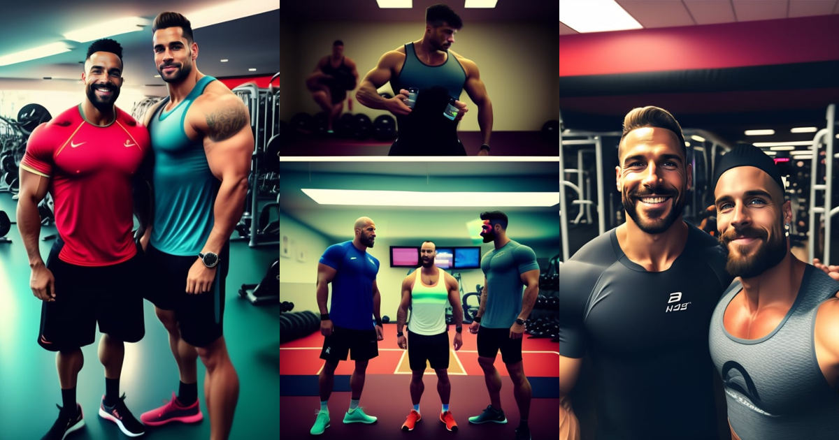 Lexica - Photo of typical gym bros being bros at the gym men and fitness, middle age, health ...