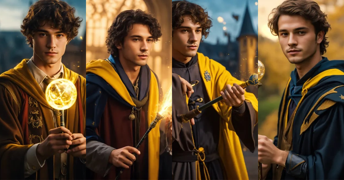 Lexica - Very buatiful man young wizard, with a Magic wand, 2023 year ...