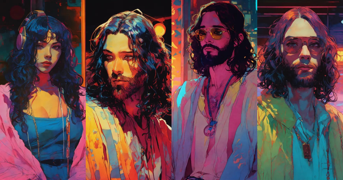Lexica - Jesus portrait by jamie hewlett, ape NFT collection, concept ...
