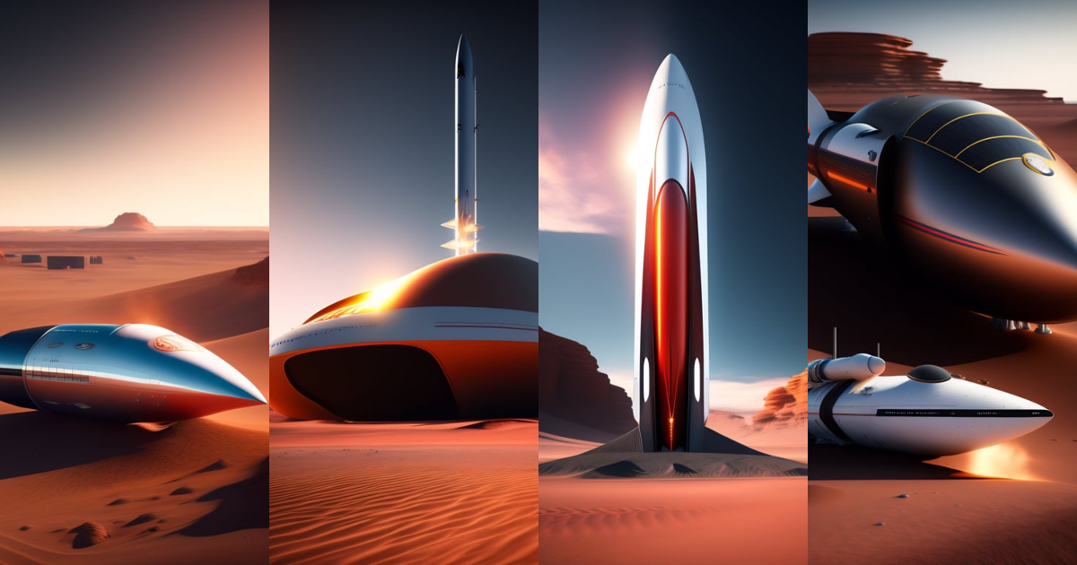 Lexica - 50mm Photograph of SpaceX starship designed by SpaceX landed ...