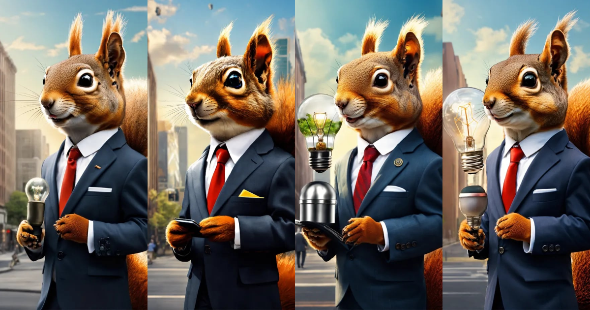 Lexica - Imagine the portrait of a squirrel in a suit as a real estate ...