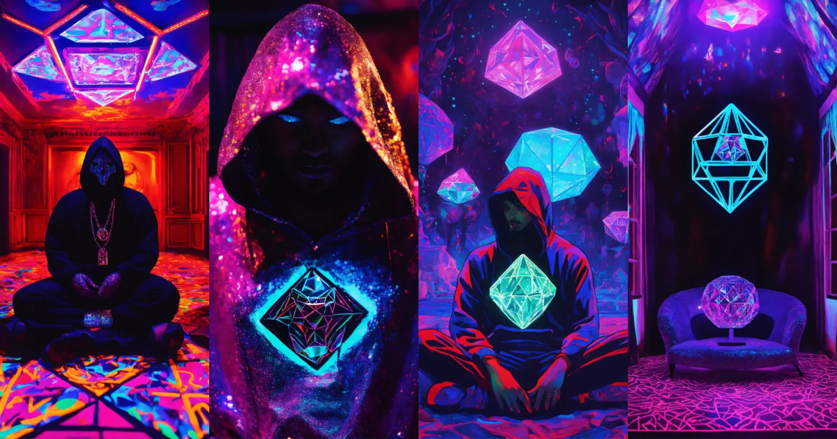 Lexica - Perfect focus Ghostface diamond neon black light DMT demon ...