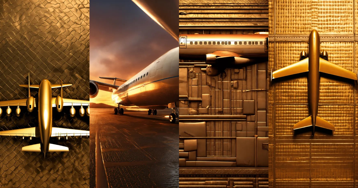 Lexica - AIRPLANE 3D TEXTURE with Metallic