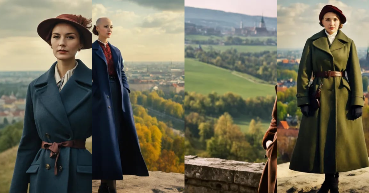 Lexica - Retro warszawa 1920-1930, сute woman, on top of a mountain ...