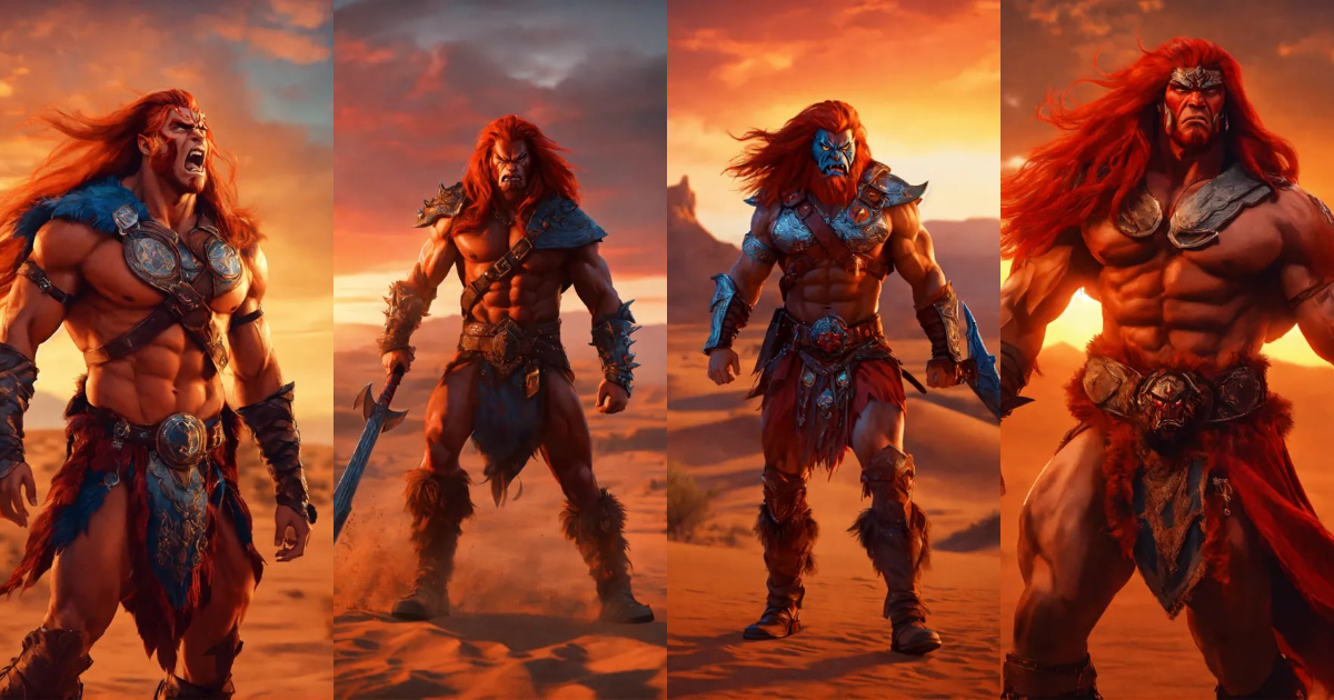 Lexica - Tyler Man with long Red hair, growling expression as a Savage ...