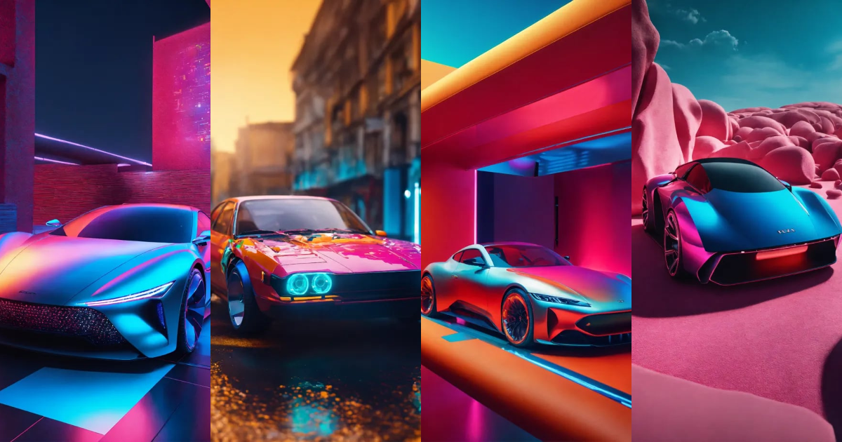 Lexica - Car visualization, work of AI 3d modelling in computer, on a ...