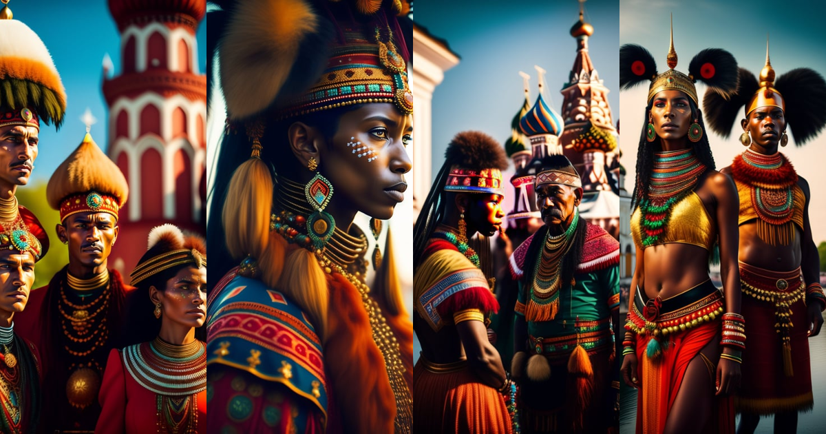 Lexica - Watusi tribe in Rússia,Kremlin ,summer,detailed,8k,surreal