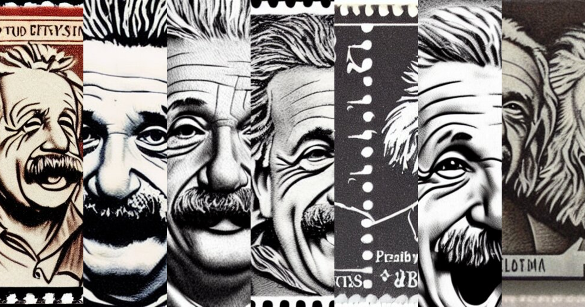 Lexica - Goofy engraved portrait of albert einstein sticking tongue out ...