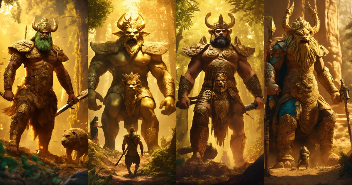 Lexica - Sumerian king Gilgamesh kills the monster Humbaba, who lives ...