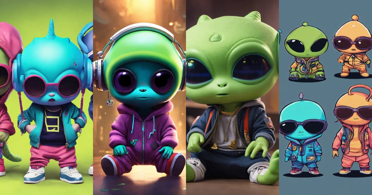 Lexica - Cute Alien Hip hop Babies