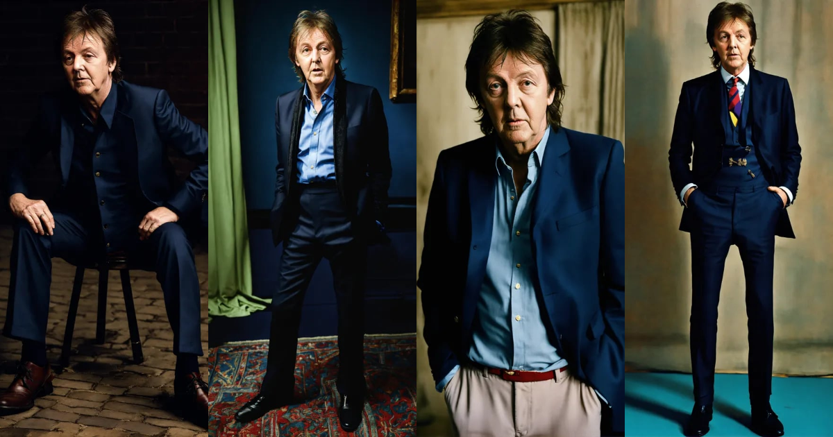 Lexica - Sir Paul McCartney looking sad, pulling his pockets out of his ...