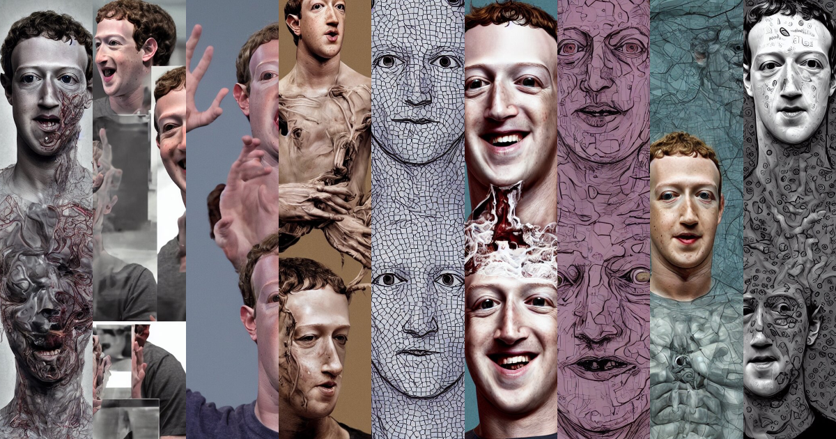 Lexica - Mark zuckerberg as an eldritch abomination, body horror, scary ...