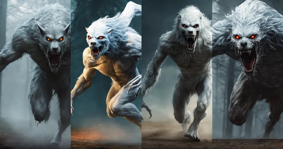 Lexica - Terrifying White SKINWALKER Running In Ultra Realistic Style