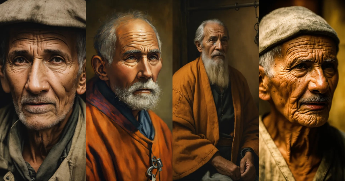 Lexica - Portrait of an old prisoner