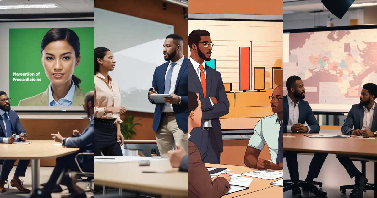 Lexica - Two executives of different races discussing during an ...