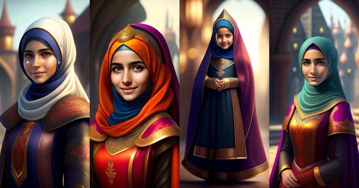 Lexica - Cute hijab girl in medieval mage clothing, ((seed:657949))