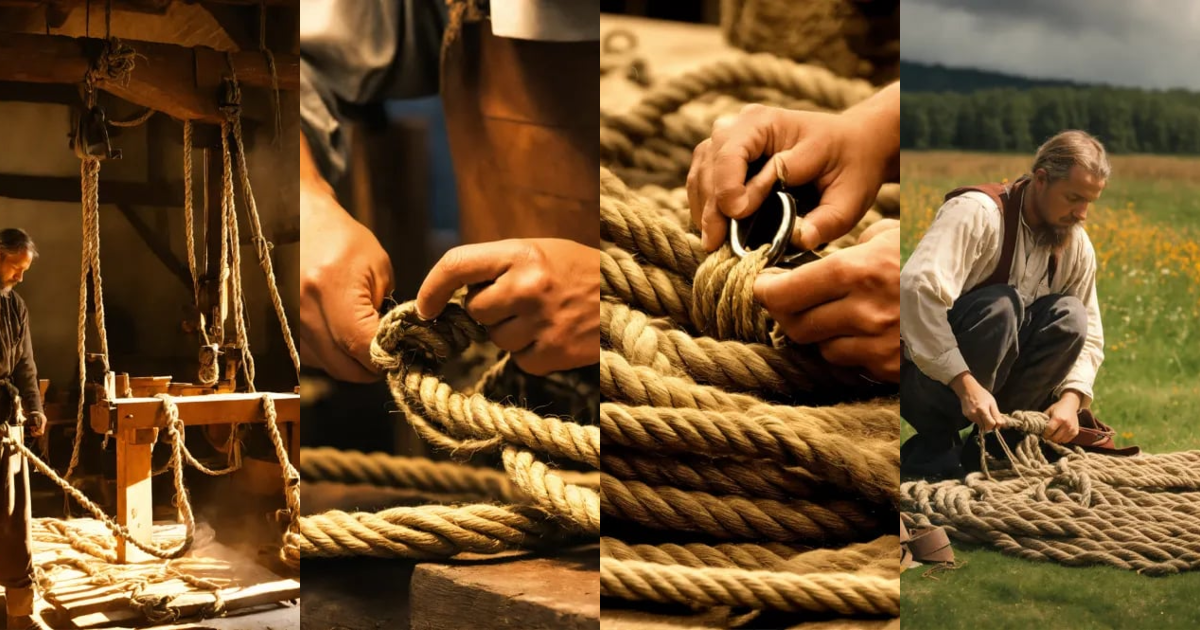 Lexica - Manufacturing of a rope by a Scandinavian from the 12th century