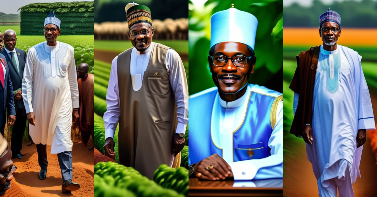 Lexica - Create president Muhammad Buhari in the farm