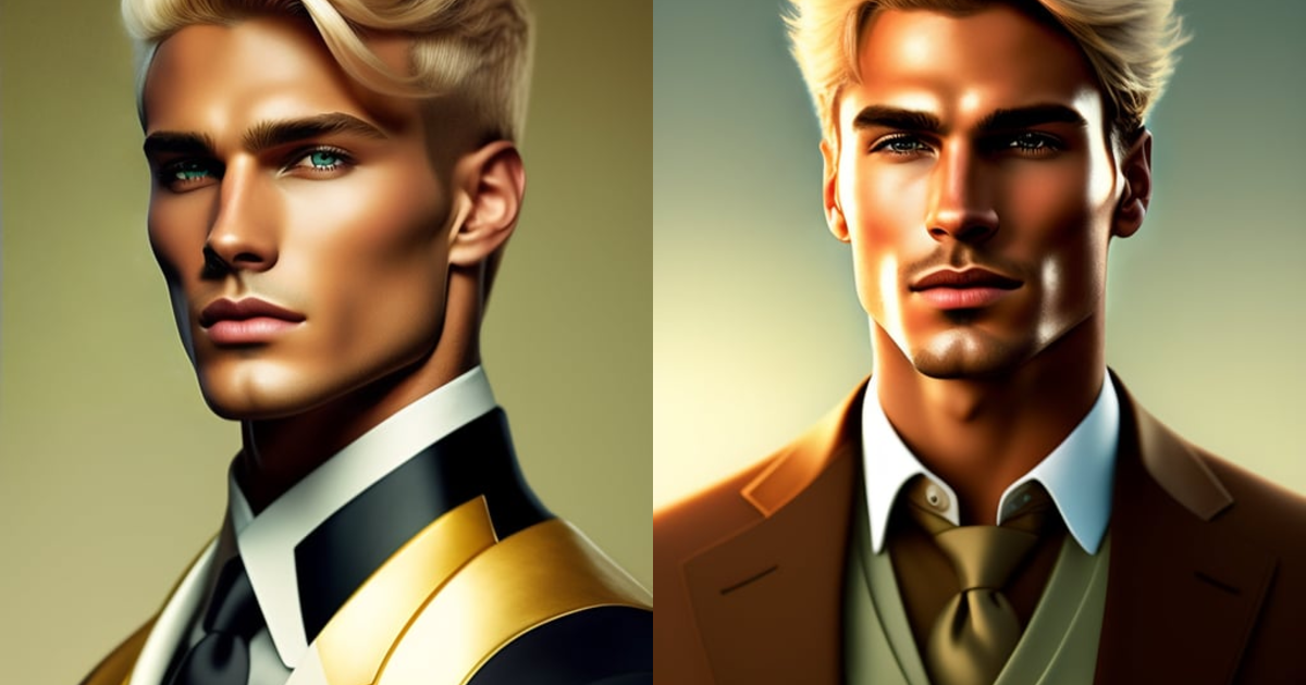 Lexica - Tan guy Green eyes, straight nose, small mouth Sharp ...