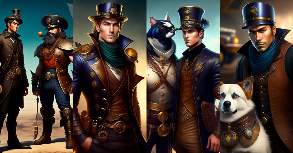 Lexica - Steampunk odin and a mechanic crow