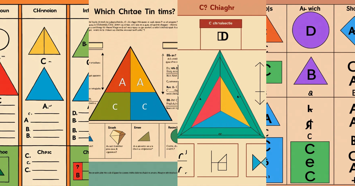 Lexica - Multiple choice question. Which shape is a triangle. (a) a ...