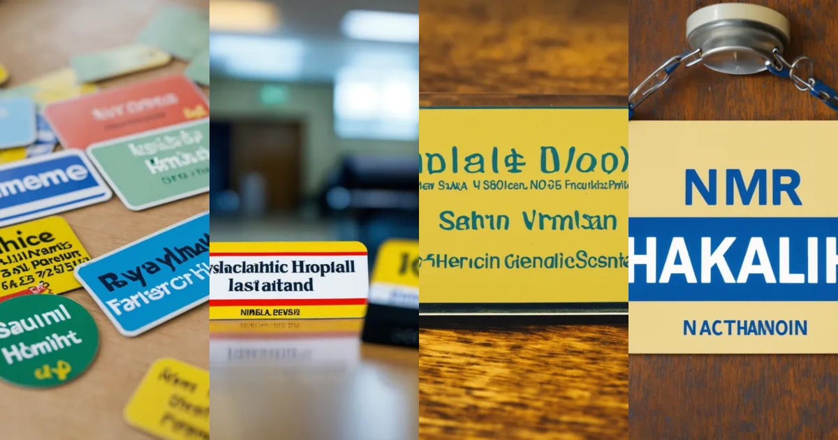 Lexica - Psychiatric hospital ward patient name tag