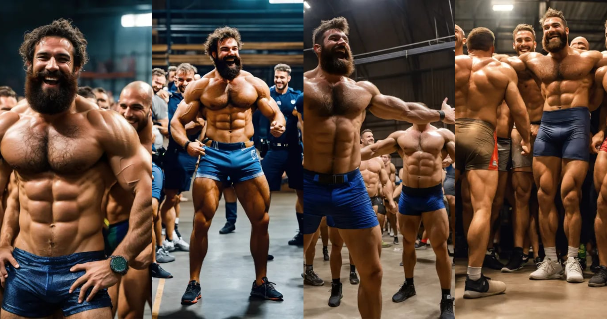 Lexica - A photograph of a group of enthusiastic and grinning hairy ...