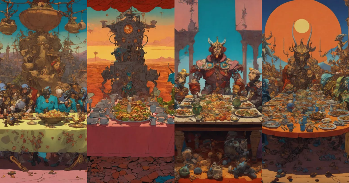 Lexica - Depict a vibrant, cartoon-style scene where gaunt, dehumanized ...