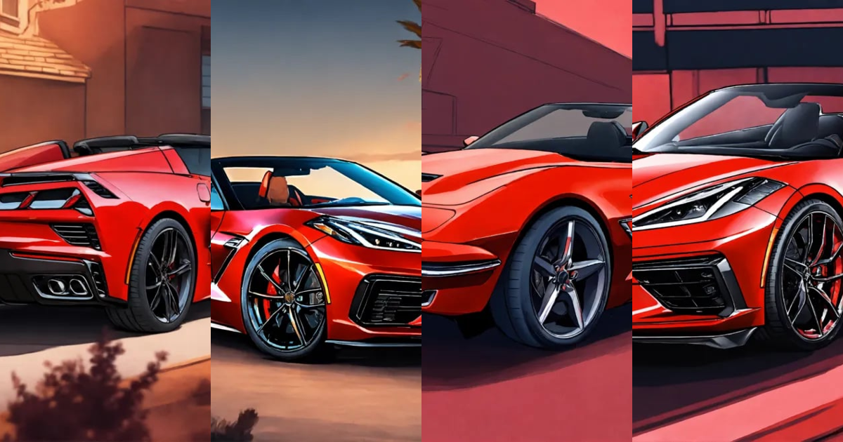 Lexica - Create a sketch drawing of a C8 Stingray Corvette with a ...