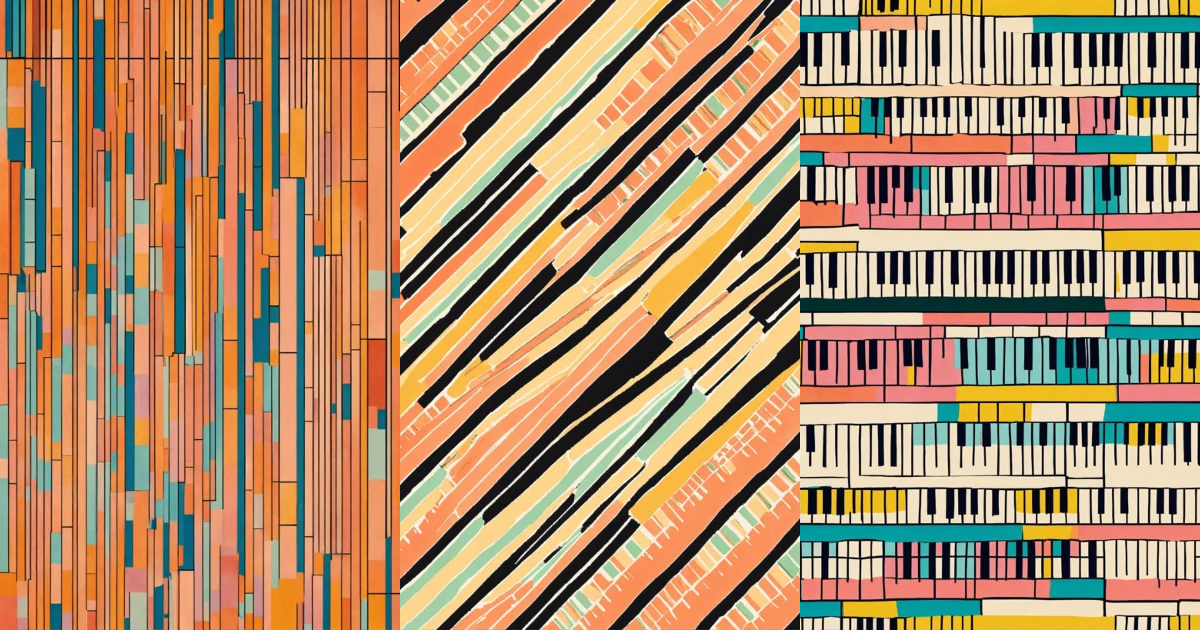 Lexica - Piano keys pattern, riso design