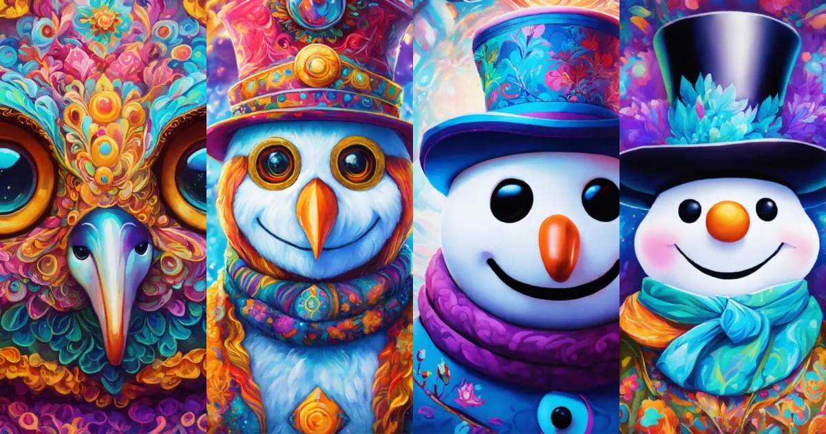 Lexica - Traditional cute snowman with perfect eyes on a background of ...
