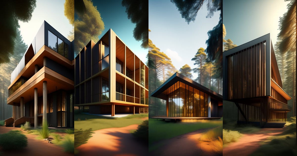 Lexica - Architecture, wide angle, african inspired, 8 k, forest ...