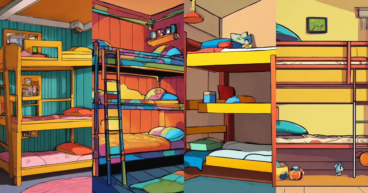 Lexica - Cartoon bunk beds