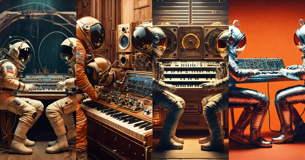 Lexica - Intricate detailed artwork two astronauts playing on an ...