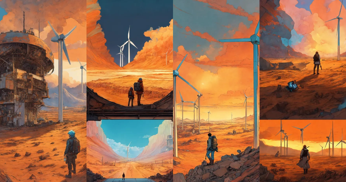 Lexica - Visualize a panoramic comic spread, illustrating a scene of a ...