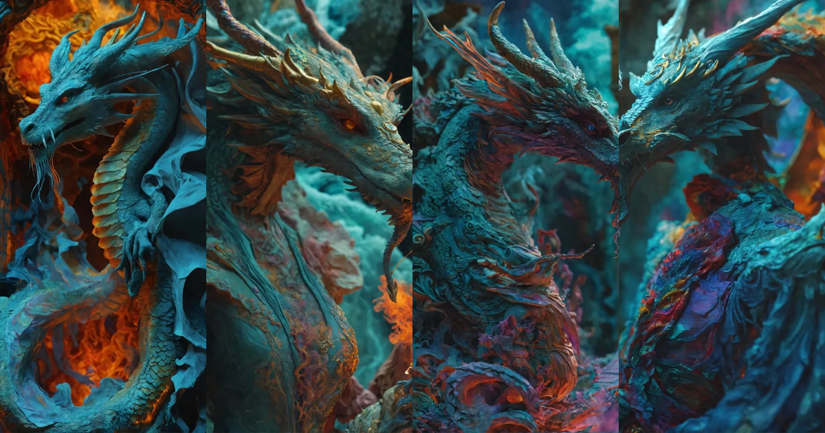 Lexica - Visually Striking Full Body Portrait, A Dragon With (Occultist ...