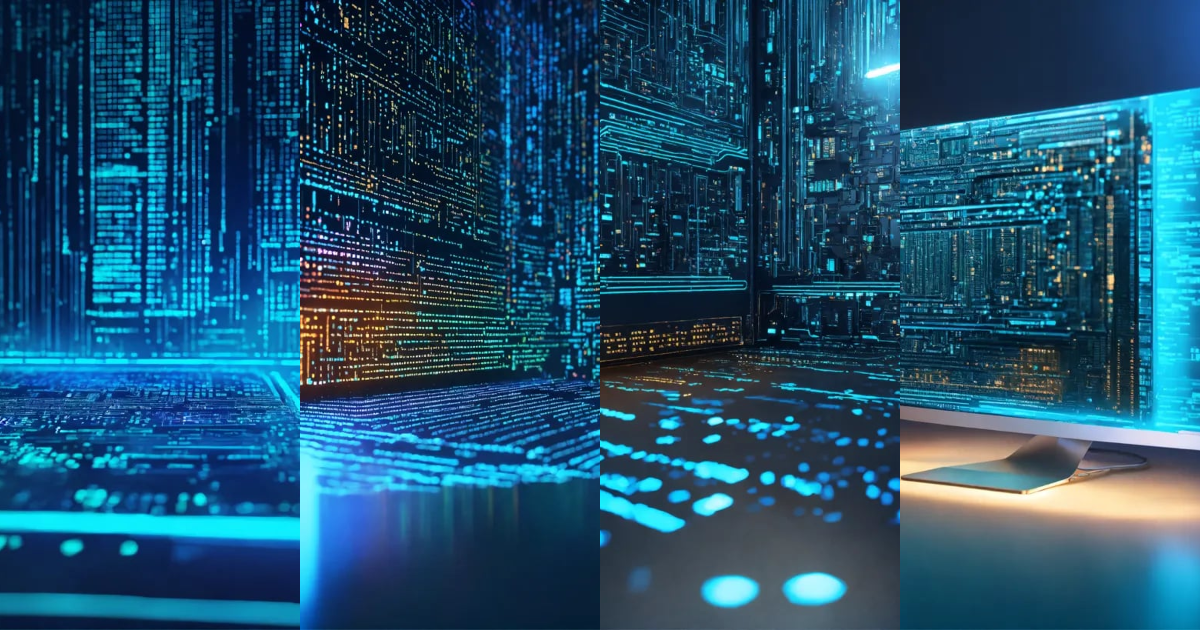 Lexica - Ultra realistic photo of a very high tech 3d software code lit ...