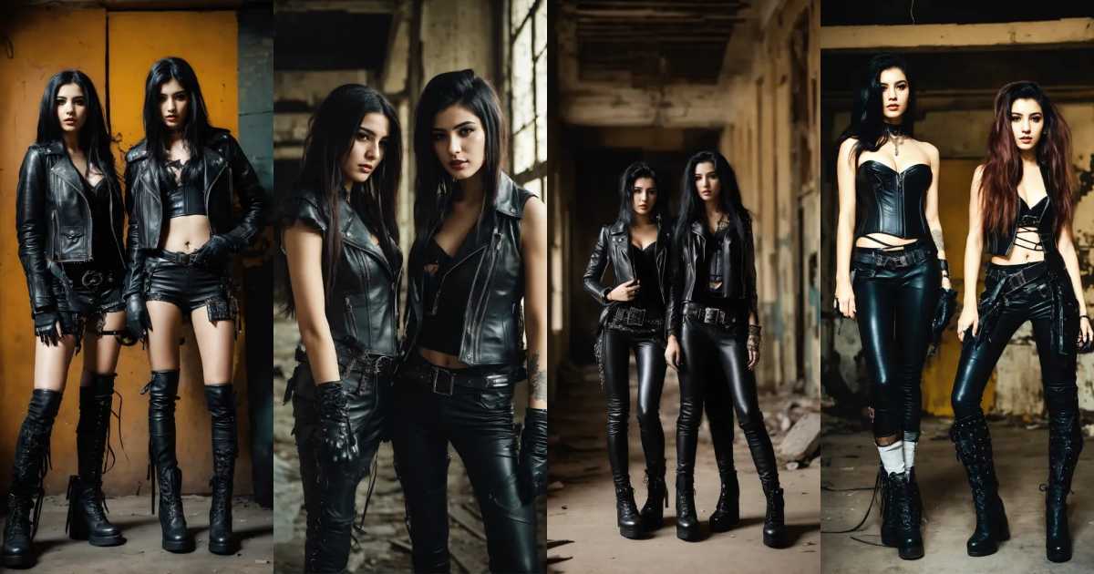 Lexica - Two young iranian punk rock women with very long hair posing ...